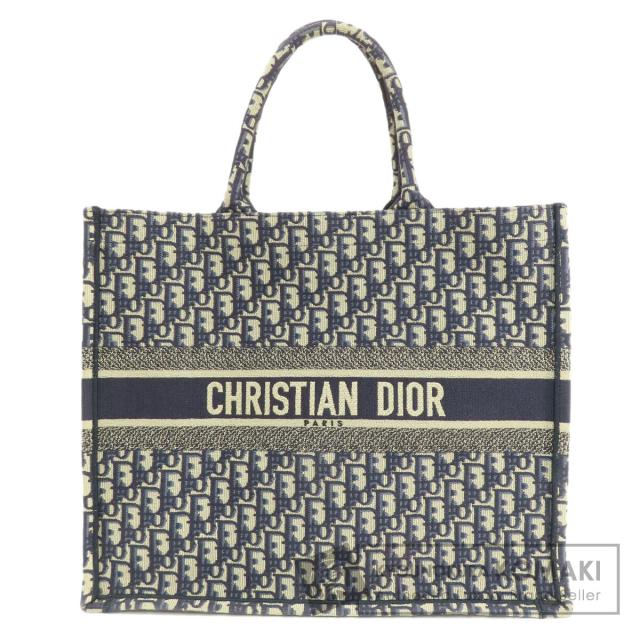 クリスチャンディオール CHRISTIAN DIOR  ブックトート ラージ  トートバッグ キャンバス 中古