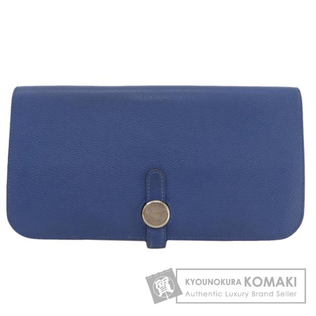 エルメス HERMES  ドゴンロング シルバー金具  長財布（小銭入れなし） カーフ レディース  中古