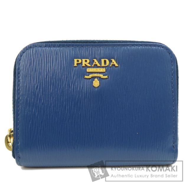 プラダ PRADA  サフィアーノ ロゴ金具  ケース レザー レディース  中古