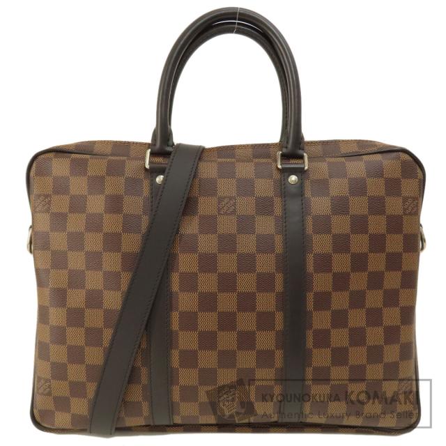 ルイヴィトン LOUIS VUITTON N41466  ポルト ドキュマン・ヴォワヤージュ PM ダミエ エベヌ  中古