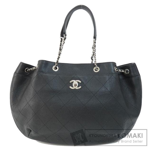 シャネル CHANEL  チェーンバッグ ココマーク シルバー金具  トートバッグ カーフ 中古