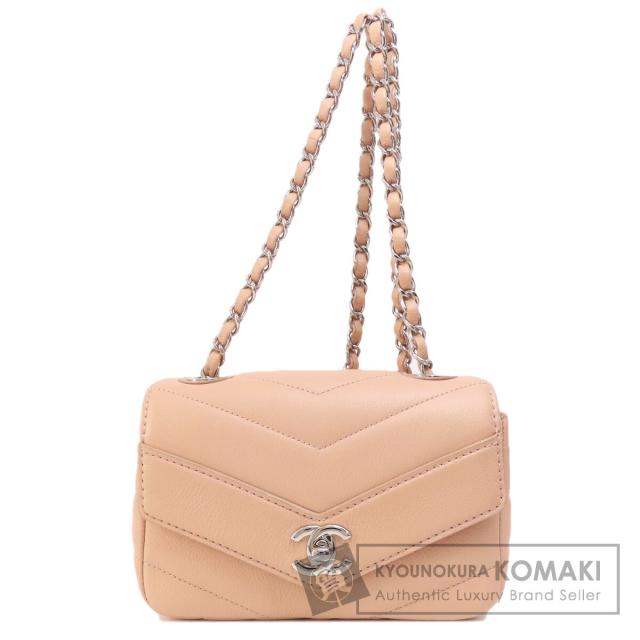 シャネル CHANEL  チェーンショルダー マトラッセ シルバー金具  ショルダーバッグ 中古