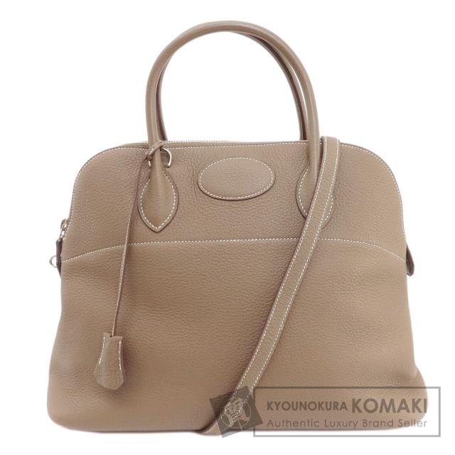 エルメス HERMES  ボリード35 エトープ エトゥープ シルバー金具  ハンドバッグ トリヨン 中古