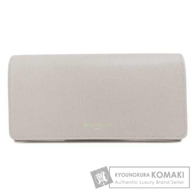 バレンシアガ BALENCIAGA 490624  ロゴ  長財布（小銭入れあり） レザー レディース  中古