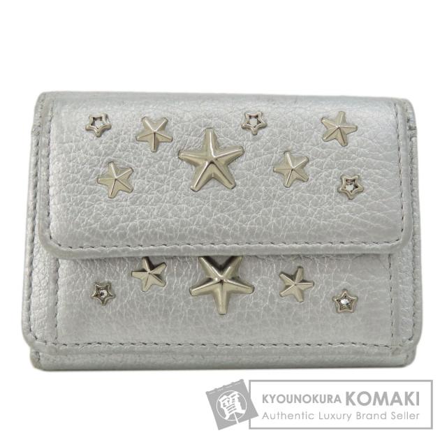 ジミーチュウ Jimmy Choo  スターモチーフ  二つ折り財布（小銭入れあり） レザー 中古