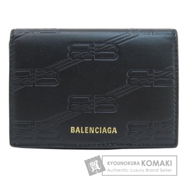 バレンシアガ BALENCIAGA 717790  BBモノグラム ミニウォレット  二つ折り財布（小銭入れあり） 中古