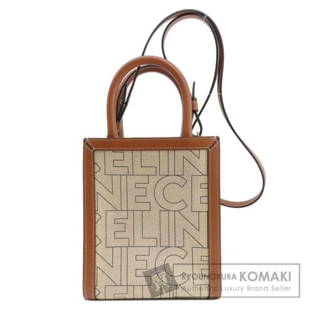 セリーヌ CELINE  ミニ バーティカルカバ 2WAY  ハンドバッグ キャンバス レディース  中古