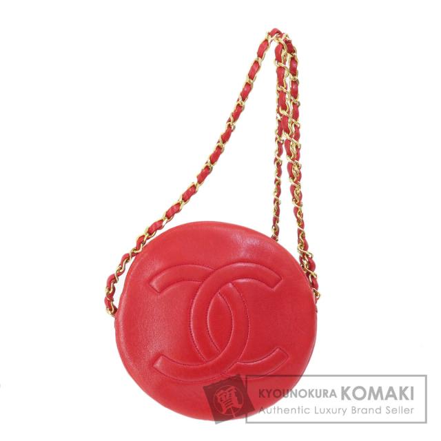 シャネル CHANEL  ココマーク ゴールド金具  ショルダーバッグ ラムスキン レディース  中古