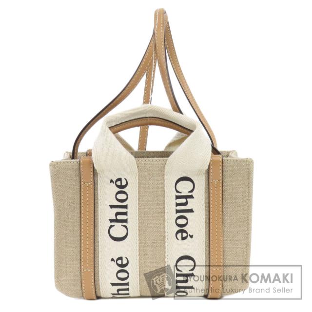 クロエ CHLOE  ウッディミニ 2WAY  ハンドバッグ キャンバス レディース  中古