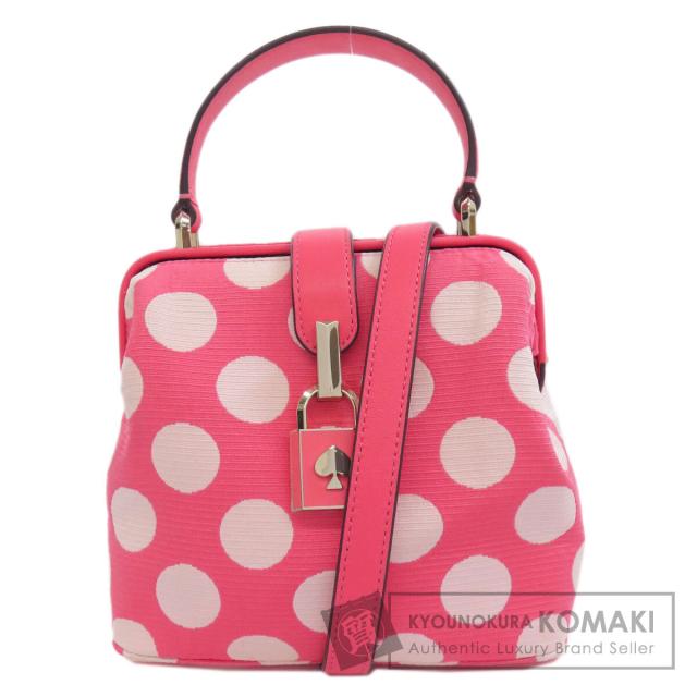 ケイトスペード kate spade  ドット柄 2WAY  ハンドバッグ キャンバス レディース  中古