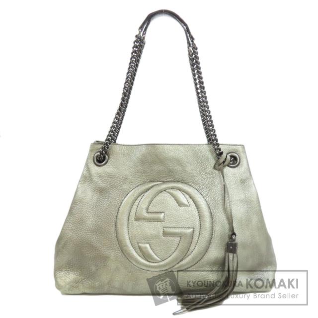 グッチ GUCCI 308982  ソーホー インターロッキングG  トートバッグ レザー レディース  中古