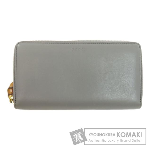 グッチ GUCCI 453158  バンブー  長財布（小銭入れあり） レザー レディース  中古