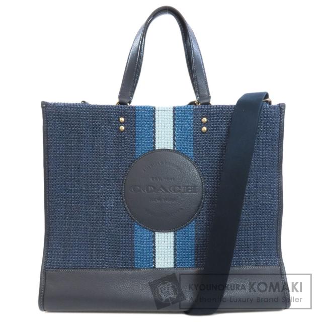 コーチ COACH CA593  デンプシー 2WAY  トートバッグ ストロー レディース  中古