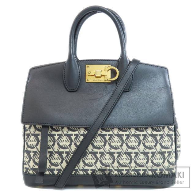 サルヴァトーレフェラガモ Salvatore Ferragamo  ガンチーニモチーフ  ハンドバッグ キャンバス 中古