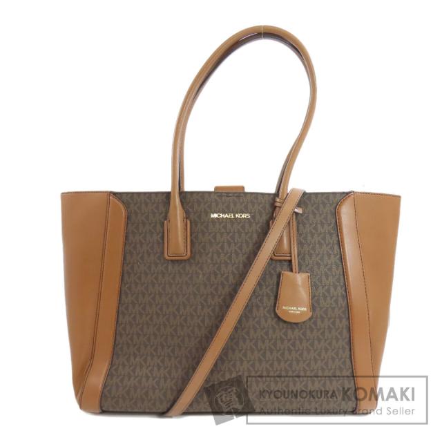 マイケルコース Michael Kors  MKシグネチャー 2WAY  トートバッグ PVC レディース  中古