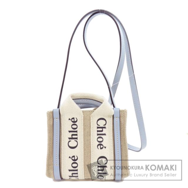 クロエ CHLOE  ウッディ ナノ 2WAY  ハンドバッグ キャンバス レディース  中古