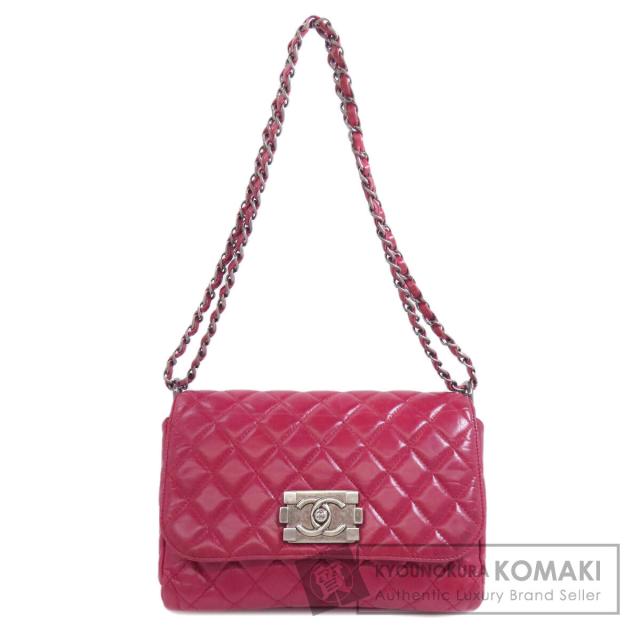 シャネル CHANEL  チェーンショルダー ボーイシャネル シルバー金具  ショルダーバッグ 中古