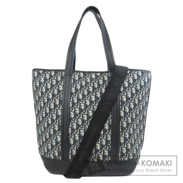 クリスチャンディオール CHRISTIAN DIOR  オブリーク 2WAY  トートバッグ キャンバス 中古