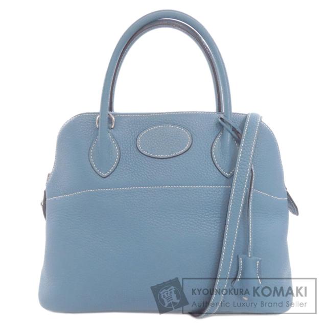 エルメス HERMES  ボリード31 ブルージーン シルバー金具  ハンドバッグ トリヨン 中古