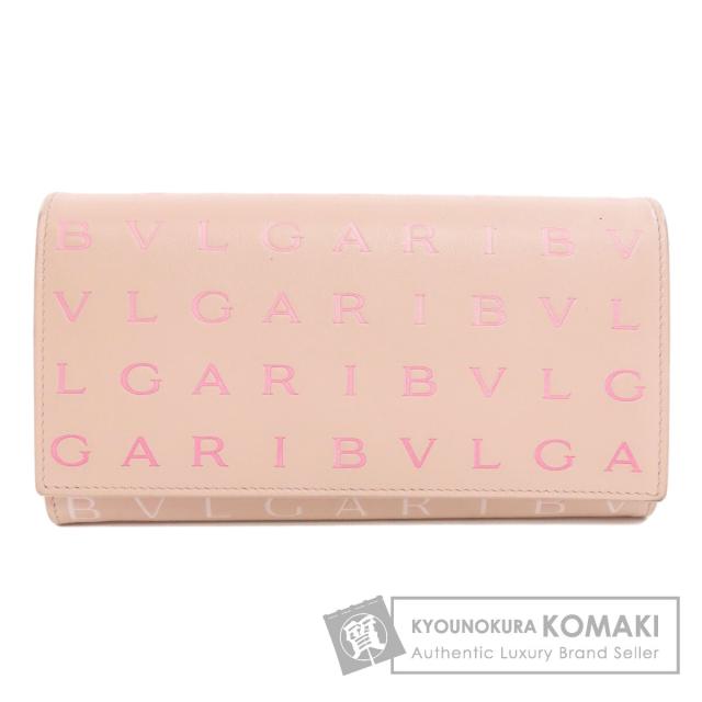 ブルガリ BVLGARI  ロゴマニア  長財布（小銭入れあり） レザー レディース  中古