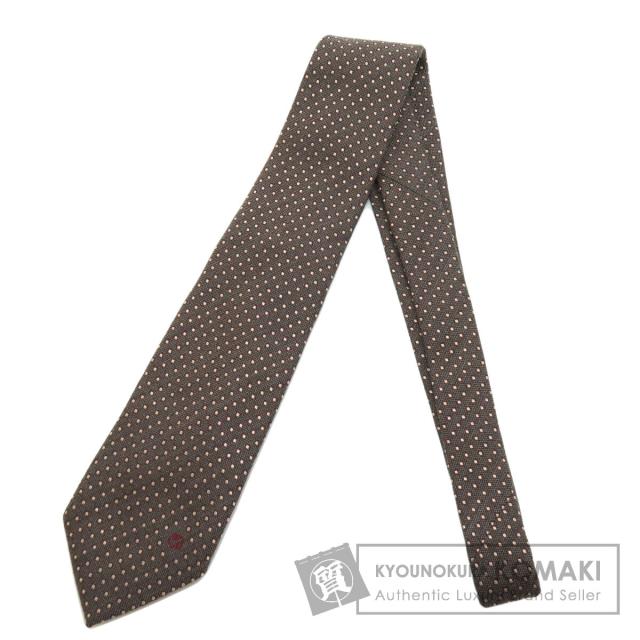 グッチ GUCCI  ロゴ ドット柄  ネクタイ ウール メンズ  中古
