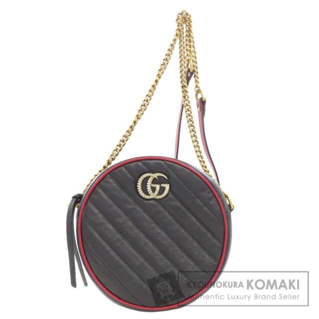 グッチ GUCCI 550154  ラウンドチェーンショルダー  ショルダーバッグ レザー レディース  中古