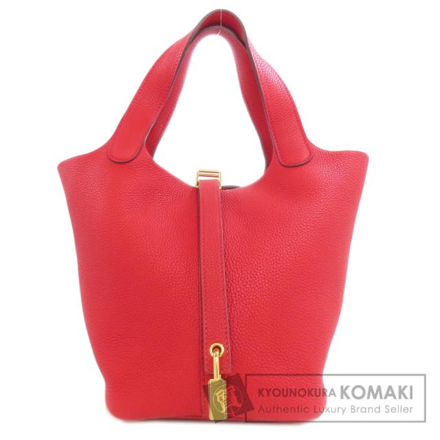 エルメス HERMES  ピコタンロックPM ヴァーミリオン ゴールド金具  ハンドバッグ トリヨン 中古