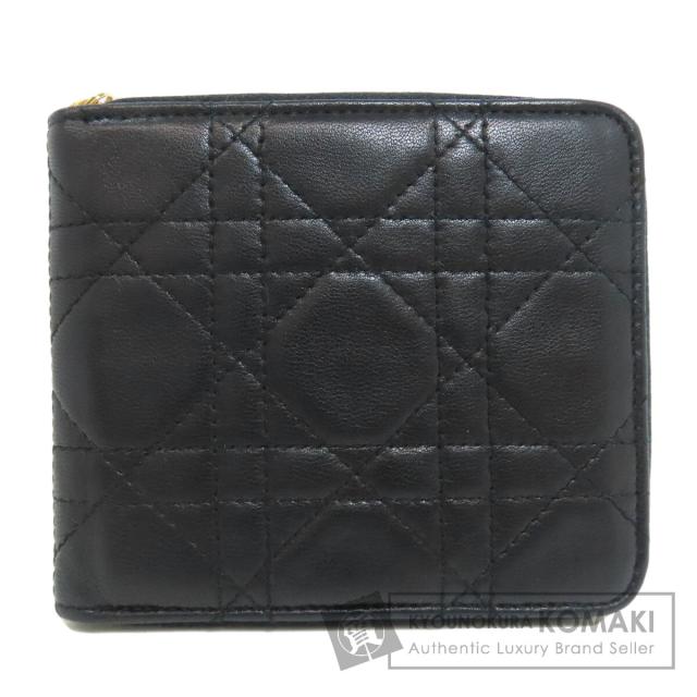 クリスチャンディオール CHRISTIAN DIOR  カナージュ  二つ折り財布（小銭入れあり） 中古