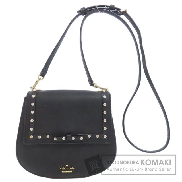 ケイトスペード kate spade  SMALL BYRDIE リボン ビジュー  ショルダーバッグ レザー レディース 中古