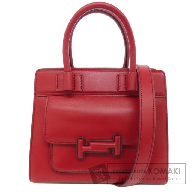 トッズ TODS  ダブルT 2WAY  ハンドバッグ レザー レディース  中古