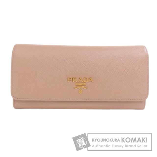 プラダ PRADA  ロゴ  長財布（小銭入れあり） サフィアーノ レディース  中古