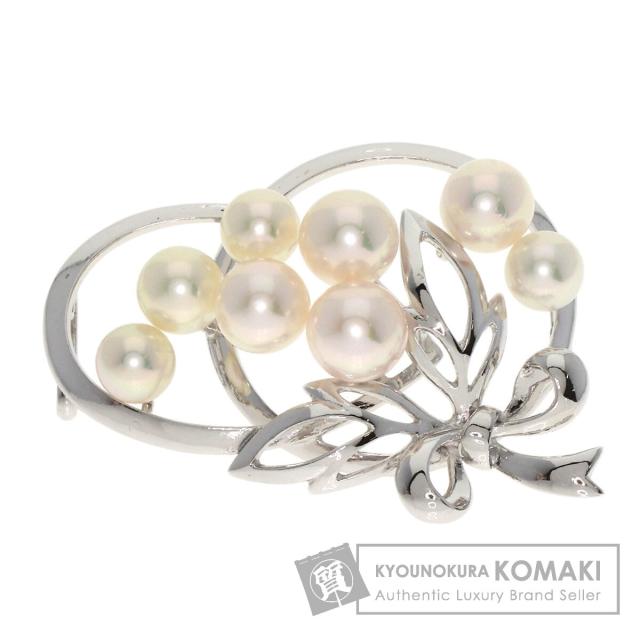 ミキモト MIKIMOTO  パール 真珠  帯留め K14ホワイトゴールド レディース  中古