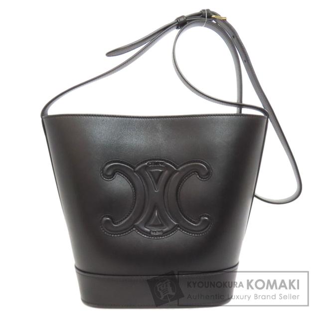 セリーヌ CELINE  スモールバケット キュイル  ショルダーバッグ カーフ レディース  中古