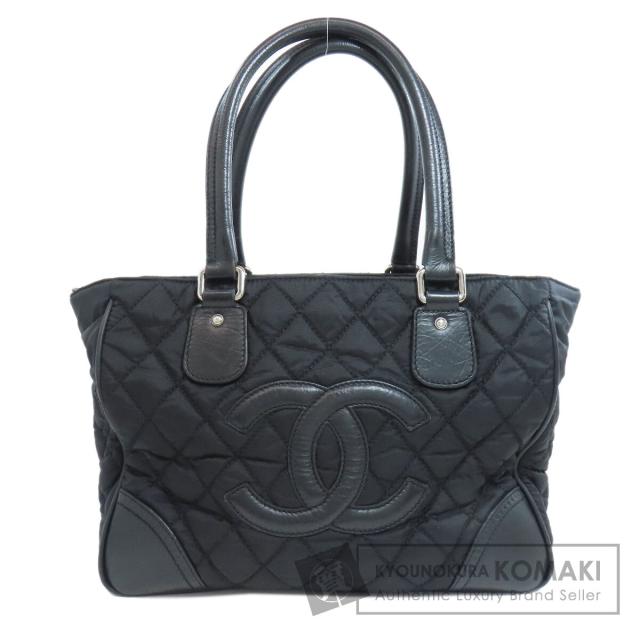 シャネル CHANEL  パリ ニューヨーク シルバー金具  トートバッグ ナイロン素材 レディース  中古