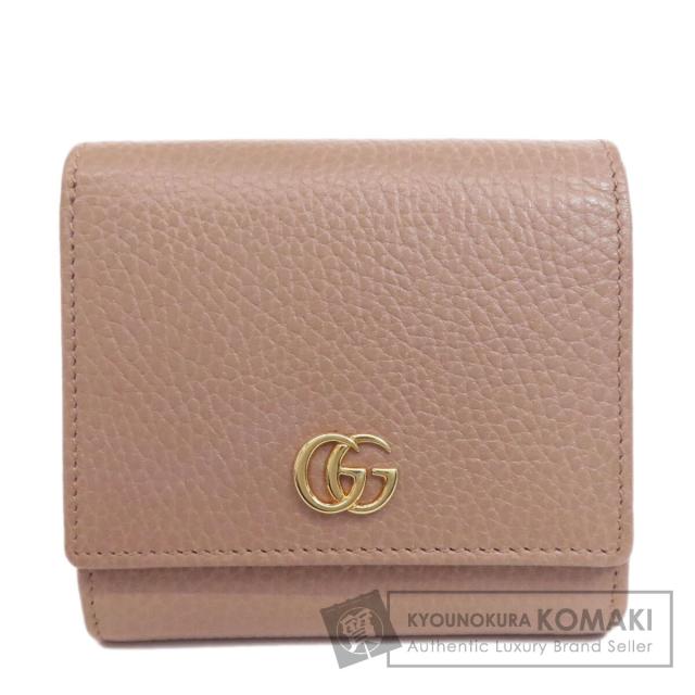 グッチ GUCCI 593587  ダブルG GGマーモント ミディアム ウォレット  中古