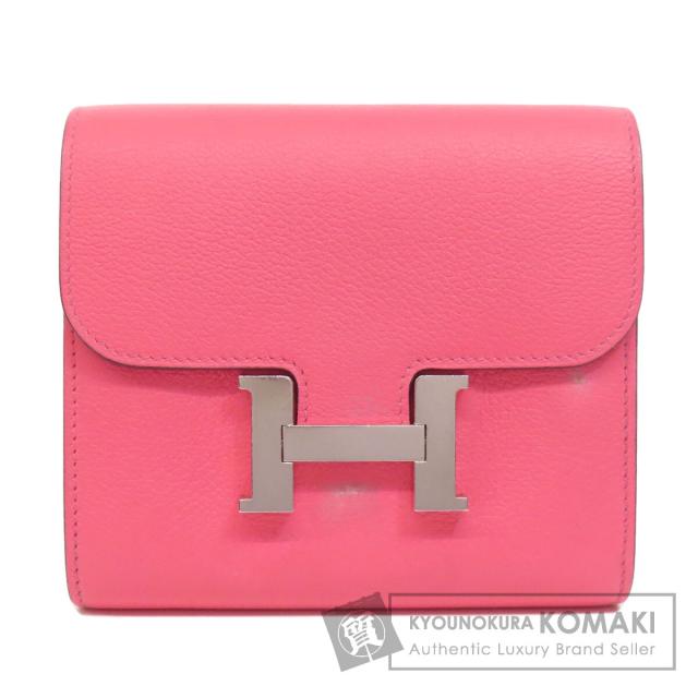 エルメス HERMES  コンスタンスコンパクト シルバー金具  二つ折り財布（小銭入れあり） 中古