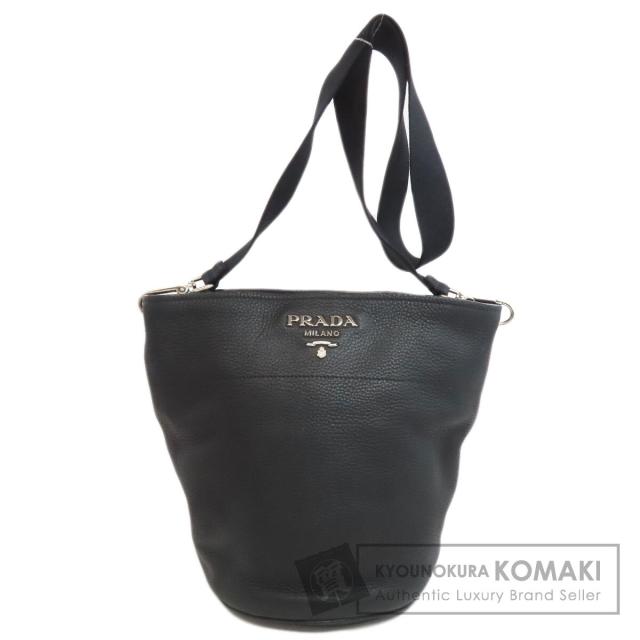 プラダ PRADA  ロゴ  ショルダーバッグ カーフ レディース  中古