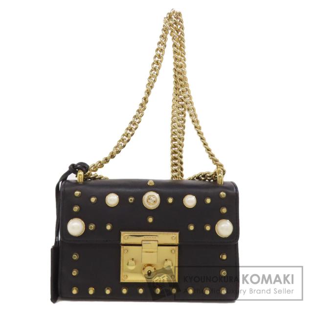 グッチ GUCCI 432182  パドロック チェーンショルダー  ショルダーバッグ カーフ レディース  中古