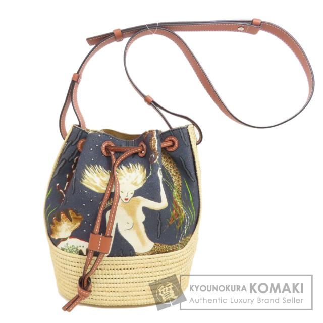ロエベ LOEWE  マーメイドモチーフ  ショルダーバッグ キャンバス レディース  中古