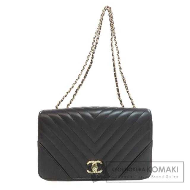 シャネル CHANEL  チェーンショルダー Vステッチ ゴールド金具  ショルダーバッグ 中古