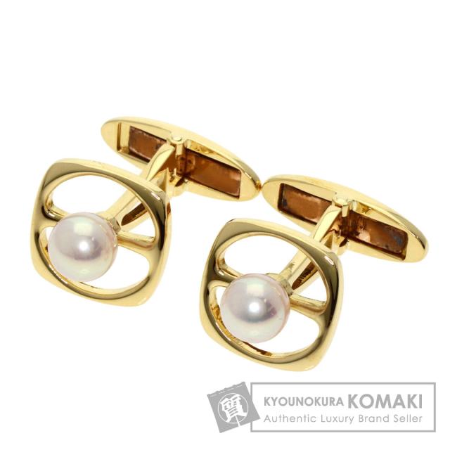 ミキモト MIKIMOTO  パール 真珠  カフス K18イエローゴールド メンズ  中古