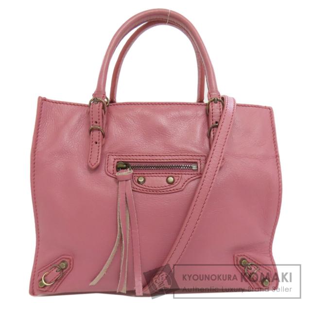 バレンシアガ BALENCIAGA 305572  ペーパーバッグ ミニ 2WAY  ハンドバッグ カーフ レディース  中古