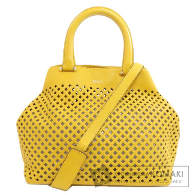 バリー BALLY  パンチング 2WAY  ハンドバッグ レザー レディース  中古