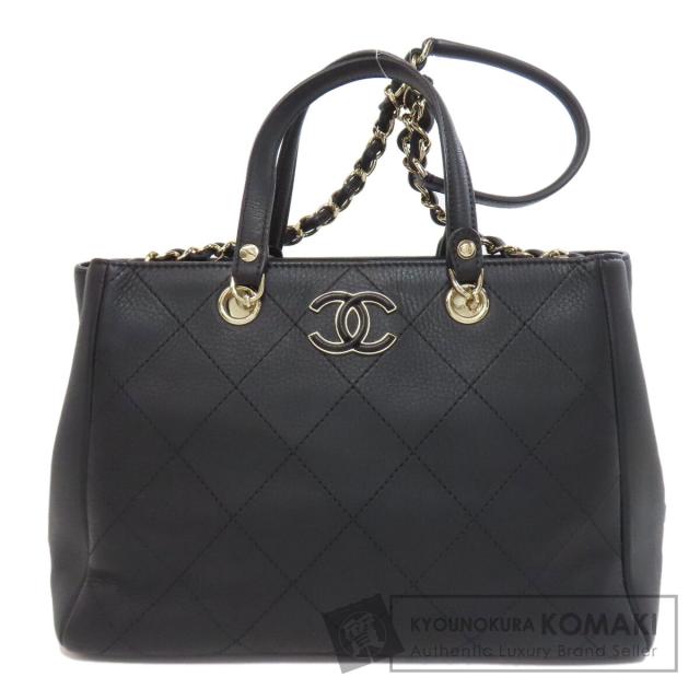 シャネル CHANEL  ココマーク マトラッセ ゴールド金具  ハンドバッグ カーフ レディース  中古