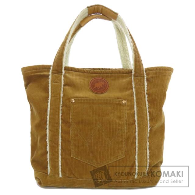 ハンティングワールド HUNTING WORLD  ロゴ  トートバッグ コーデュロイ レディース  中古
