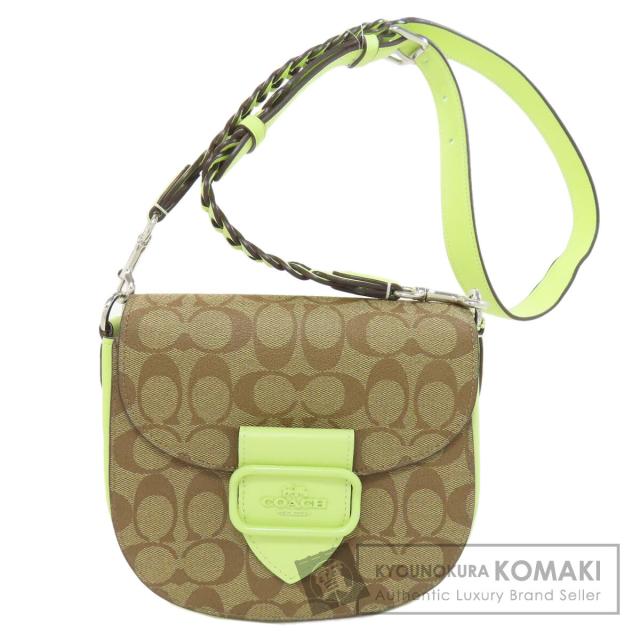 コーチ COACH CJ615  モーガン サドルバッグ シグネチャー  ショルダーバッグ PVC レディース  中古