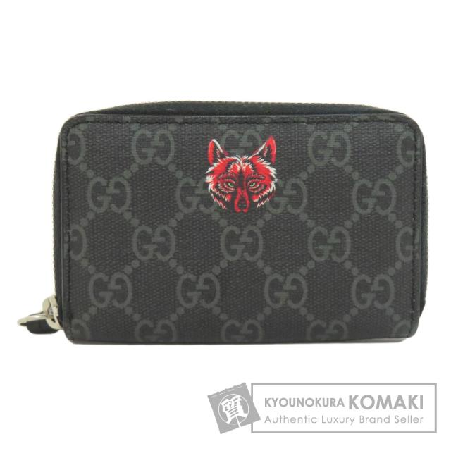 グッチ GUCCI 451276  ウルフ GGスプリーム  カードケース PVC レディース  中古
