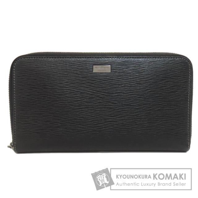 サルヴァトーレフェラガモ Salvatore Ferragamo  ロゴ  長財布（小銭入れなし） レザー 中古
