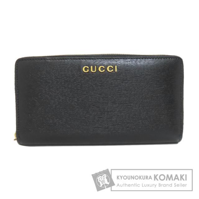 グッチ GUCCI 772642  ロゴ  長財布（小銭入れあり） レザー レディース  中古