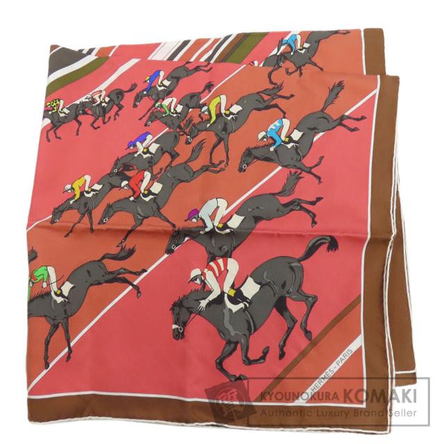 エルメス HERMES カレ90 競馬 スカーフ シルク レディース 中古